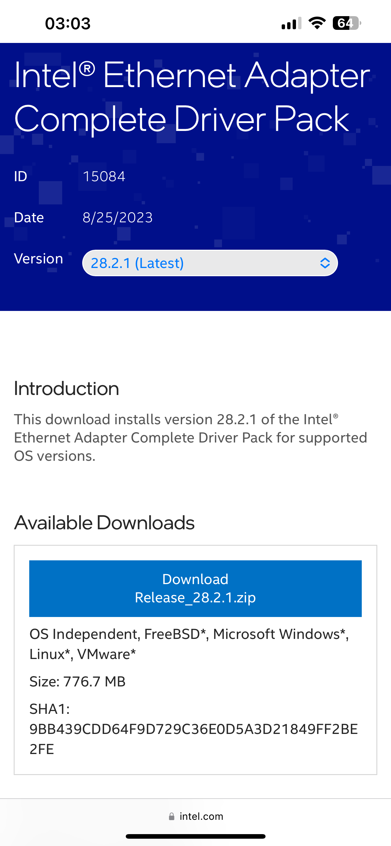Anakartın web sitesinde intel lan driver var - TeknoSeyir